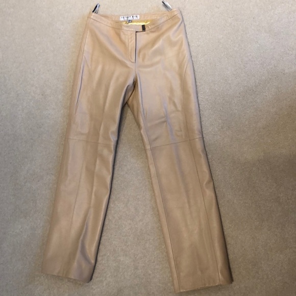 Andrew Marc | Pants & Jumpsuits | Andrew Marc Tan Leather Pants | Poshmark